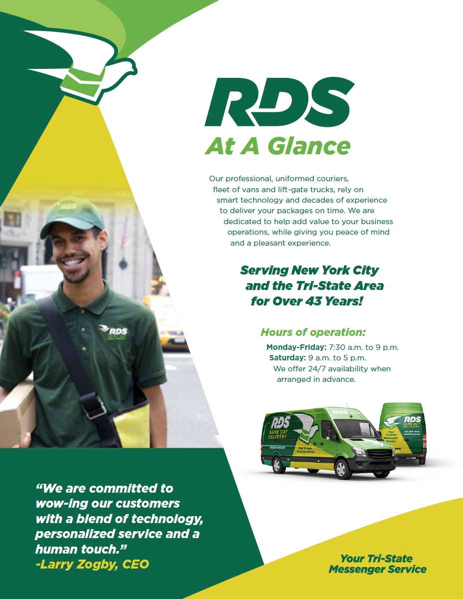 RDS Delivery Service | ataglance - RDS Delivery Service